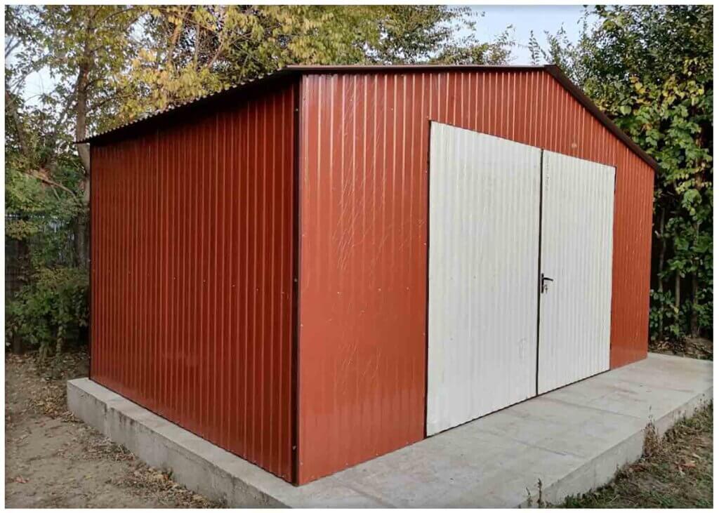 Plechová garáž 5x3m, sedlová střecha, sklad, zahradní domek ...